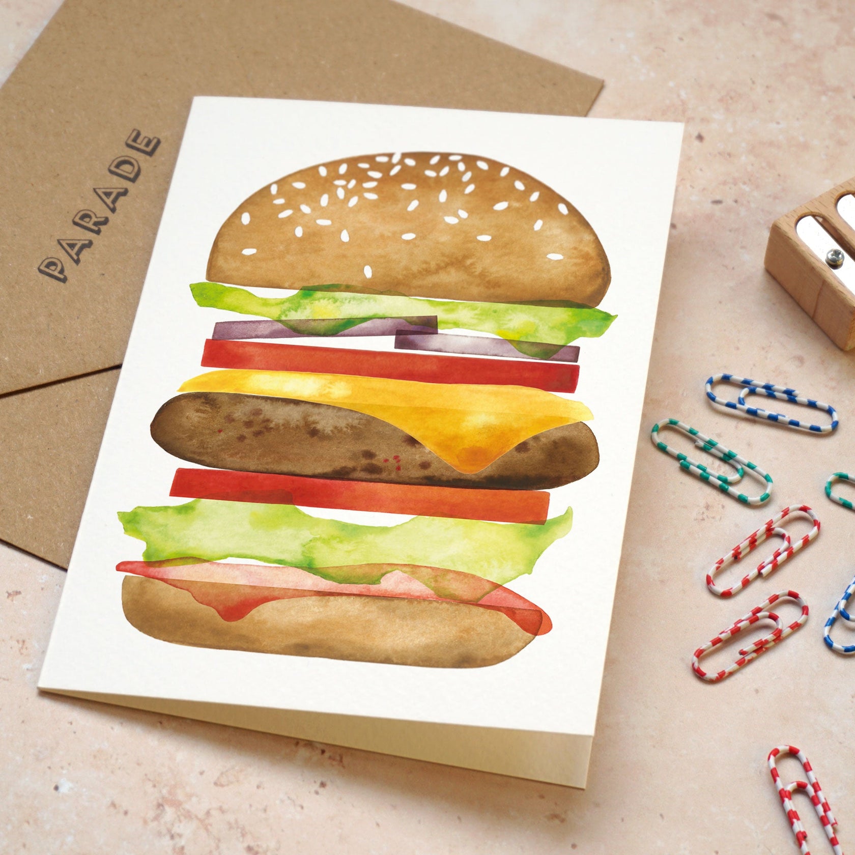 Paper Parade | Hamburger | Card For Any Occasion